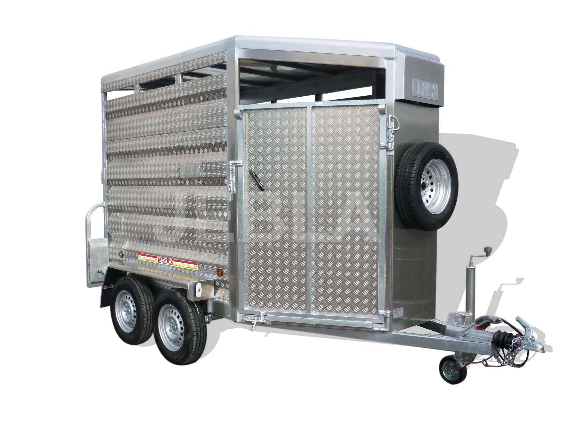 Aluminum livestock trailer model F6 roof pivot point | trailers Jebla